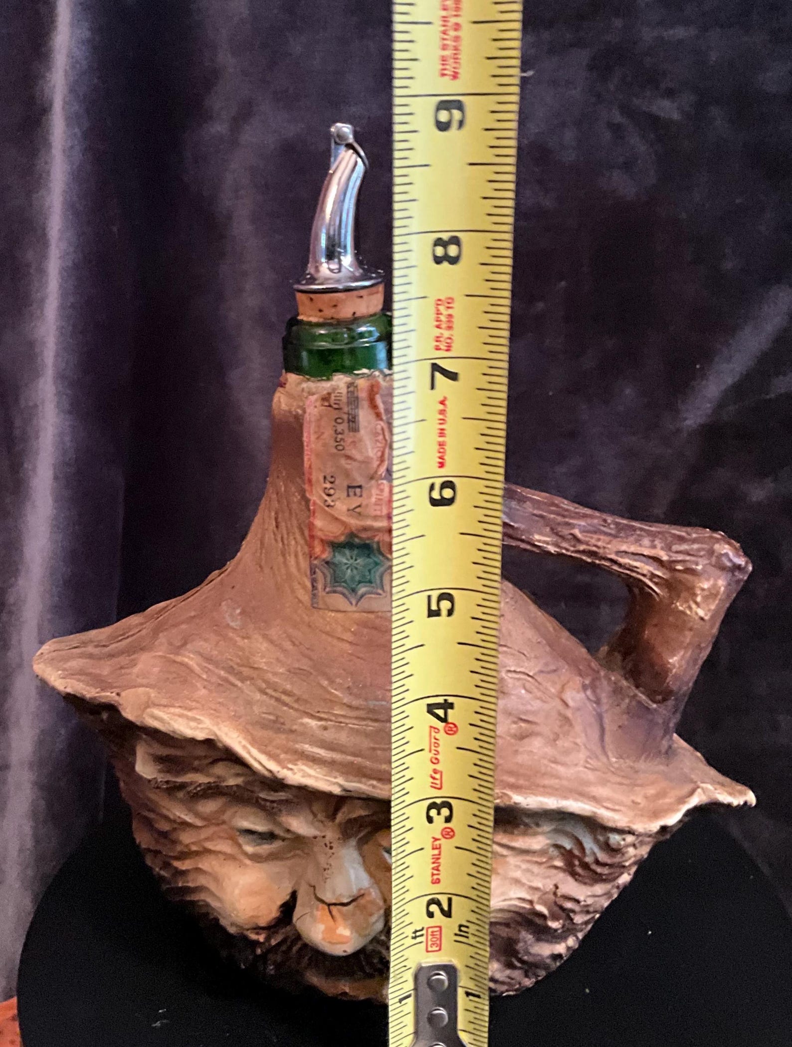 Vintage Rare Faux Wood Tree Bark Wood Spirit Decanter With Face on Both ...