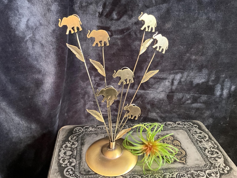 Metal Wire 7 Photo Display Stands; Elephant and Rose Picture Tree ...