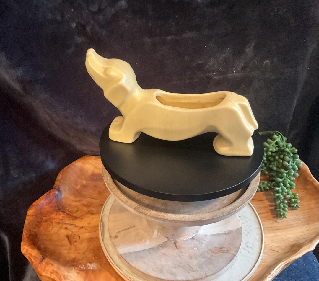 Rare Vintage Original Nelson Mccoy Pottery Stretch Dog Animal Vase ...