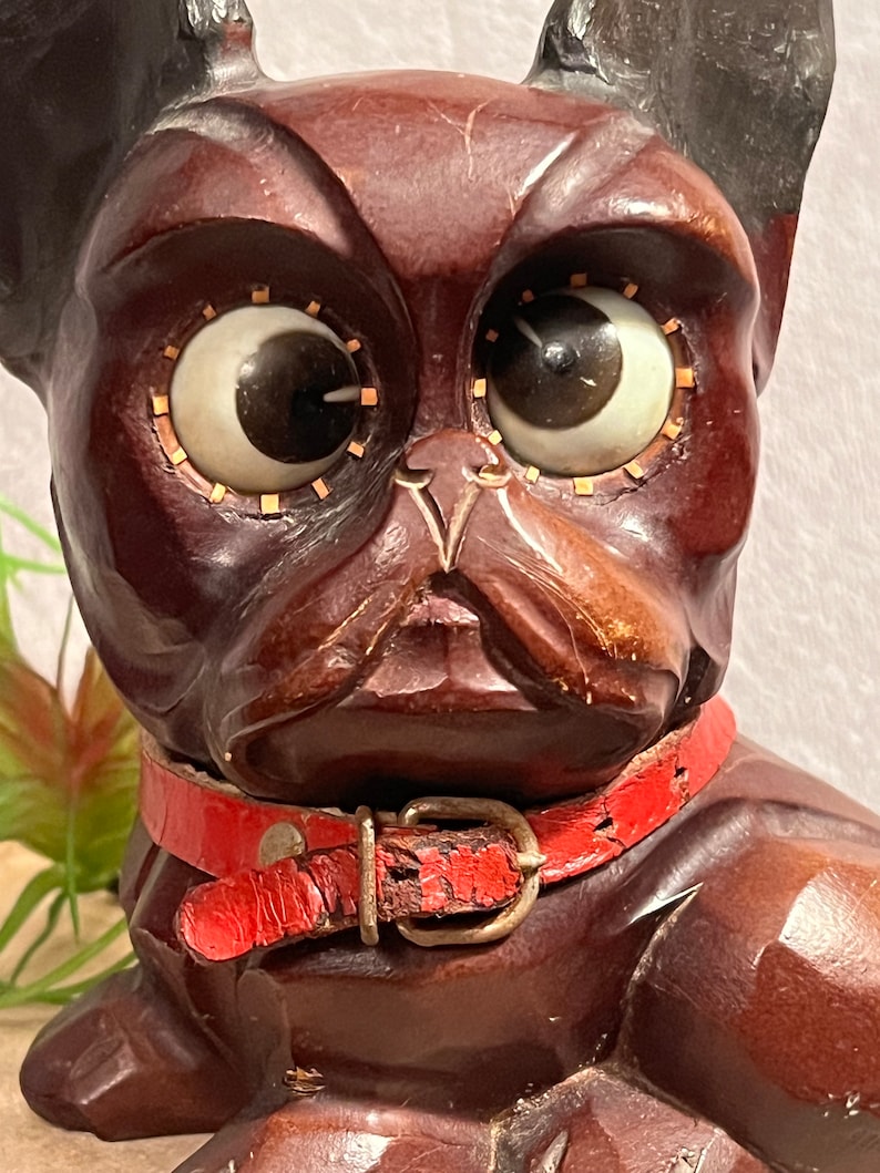 Antique Oswald German Googly Eye Clock French Bulldog; Very Rare ...