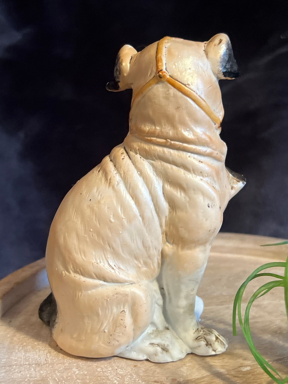 Antique Staffordshire Style Pug With Muzzle; Hand Painted Bisque ...