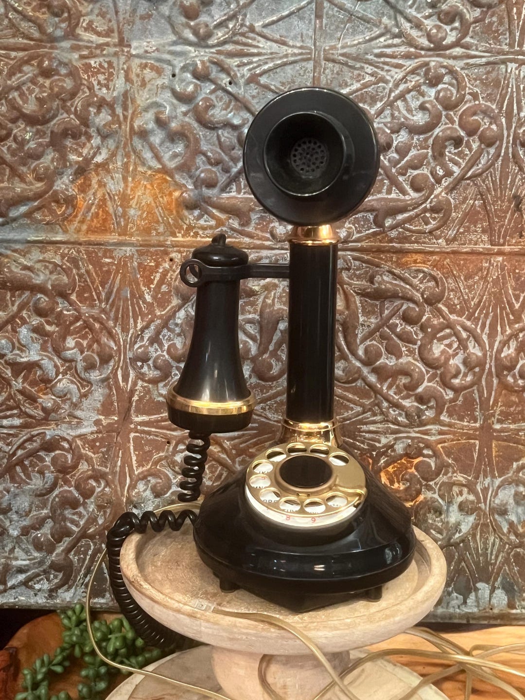 Vintage Retro 1973 Rotary Candlestick Telephone; Victorian Telephone ...