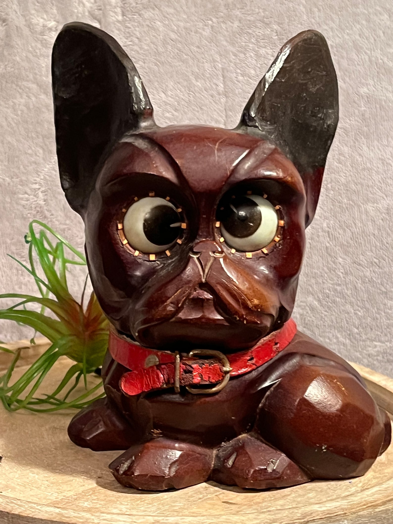 Antique Oswald German Googly Eye Clock French Bulldog; Very Rare ...