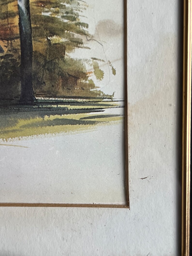 Vintage Rare Millard Wells Signed Watercolor; 9.5” by 12” Framed ...