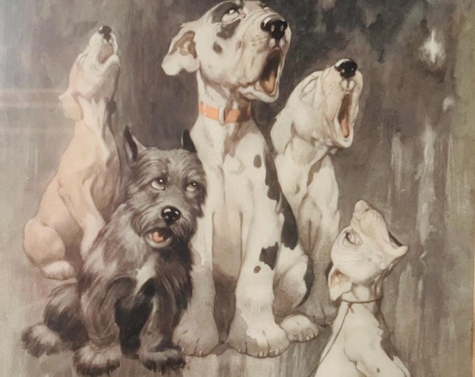 Vintage 1920's Print of G.E Studdy’s 'the Beggars's Opera'; Bonzo the ...