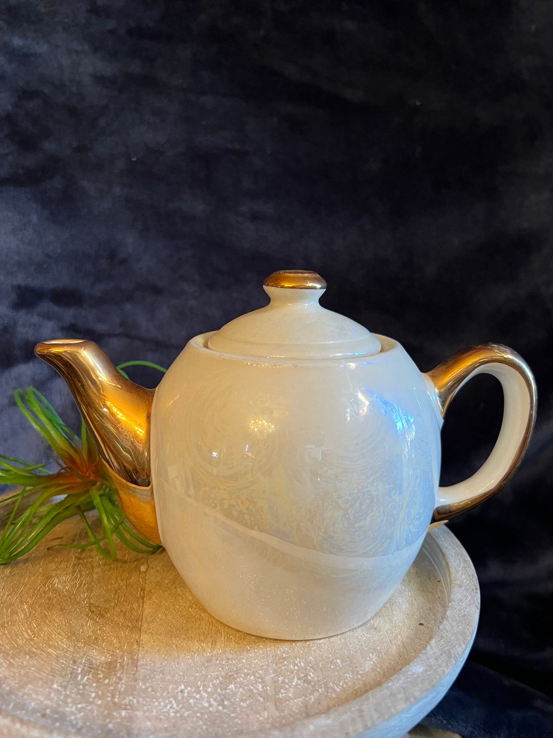 Vintage Acme Craftware Opalescent, Lusterware Small Teapot; Iridescent ...