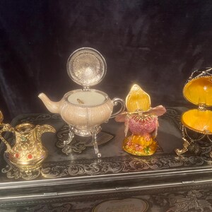 Faberge Style Decor; Tea Pot Music Box; Egg Style Jewelry Box; Turkey ...