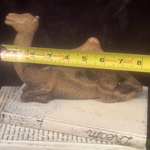 Vintage 8” Carved Stone Camel Figurine; Resting Camel Stone Sculpture ...