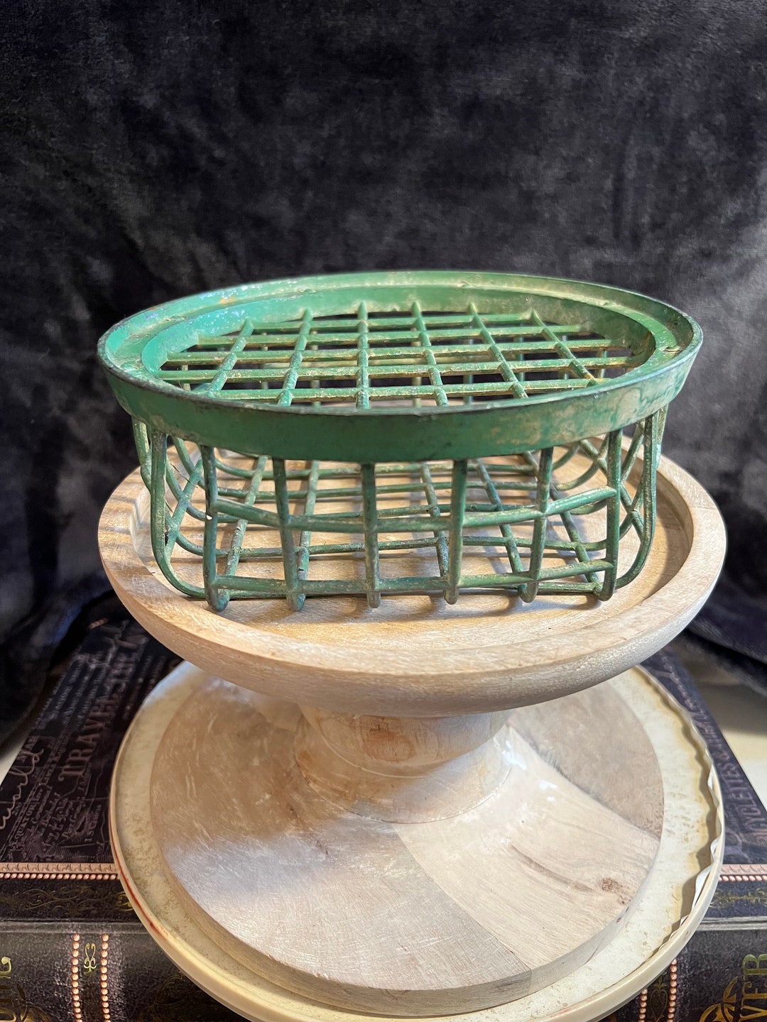 Large Green Antique Flower Frog by Dazey Mfg - Etsy