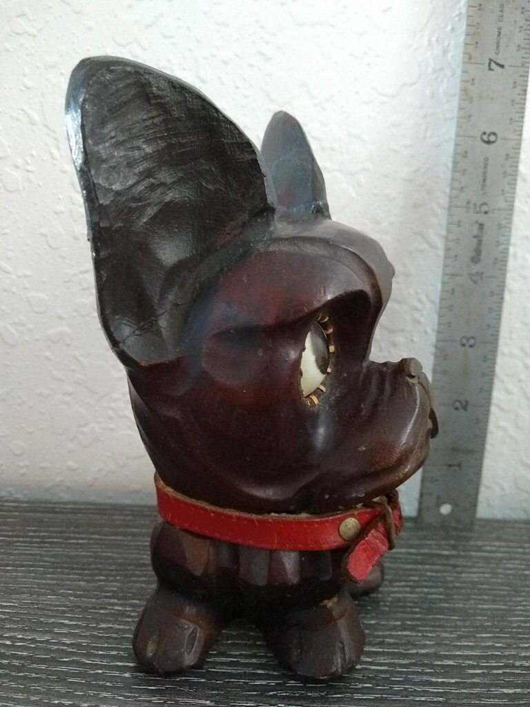 Antique Oswald German Googly Eye Clock French Bulldog Very Rare Unique ...