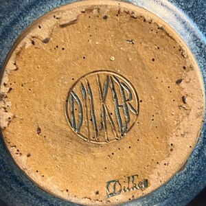 Unique Dilker Pottery Stoneware Round Bowl Style Vase; - Etsy