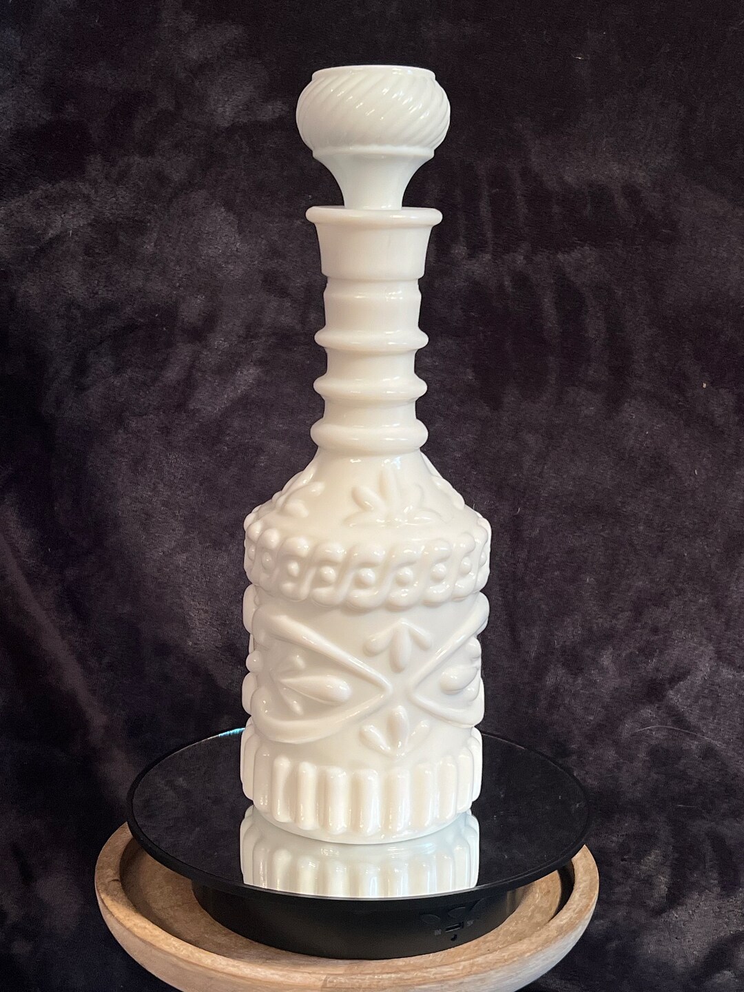 Jim Beam Milk Glass Decanter