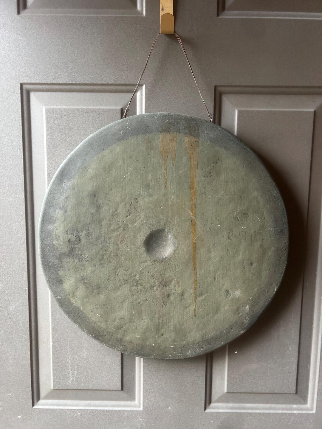 Gorgeous, Rustic, Primitive, Vintage/antique 18” Gong; Bronze or Brass ...