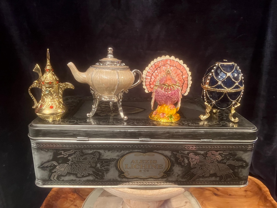Faberge Style Decor; Tea Pot Music Box; Egg Style Jewelry Box; Turkey ...