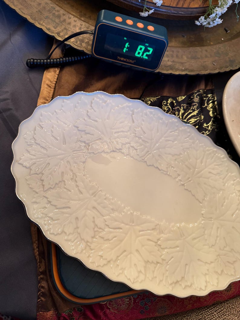 Vintage 1960s Lenox Maple Leaf Collection Platter With Platinum Trim - Etsy