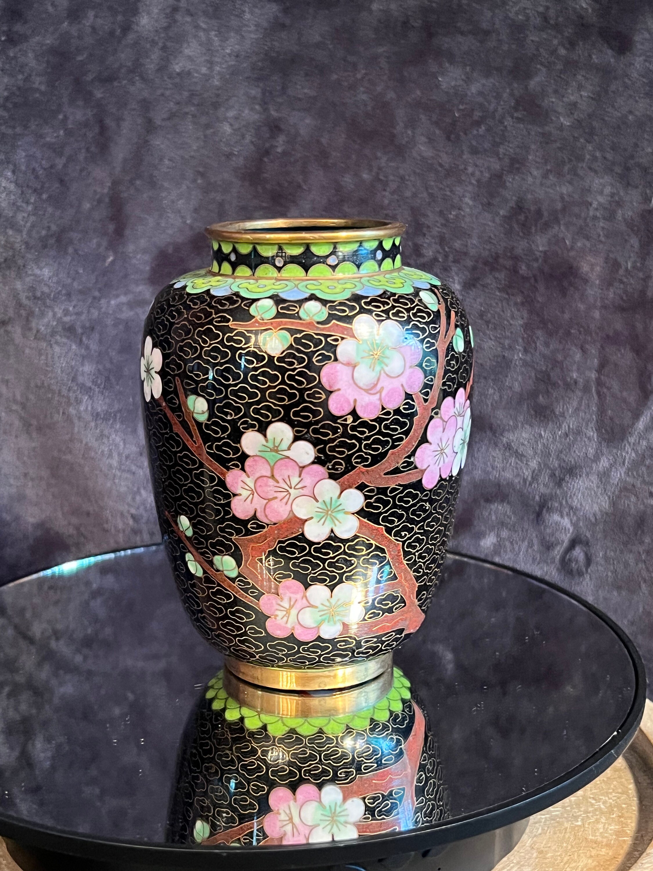 Vintage Zi Jin Cheng Petite Cloisonné Vase Vintage Chinoiserie Vase - Etsy