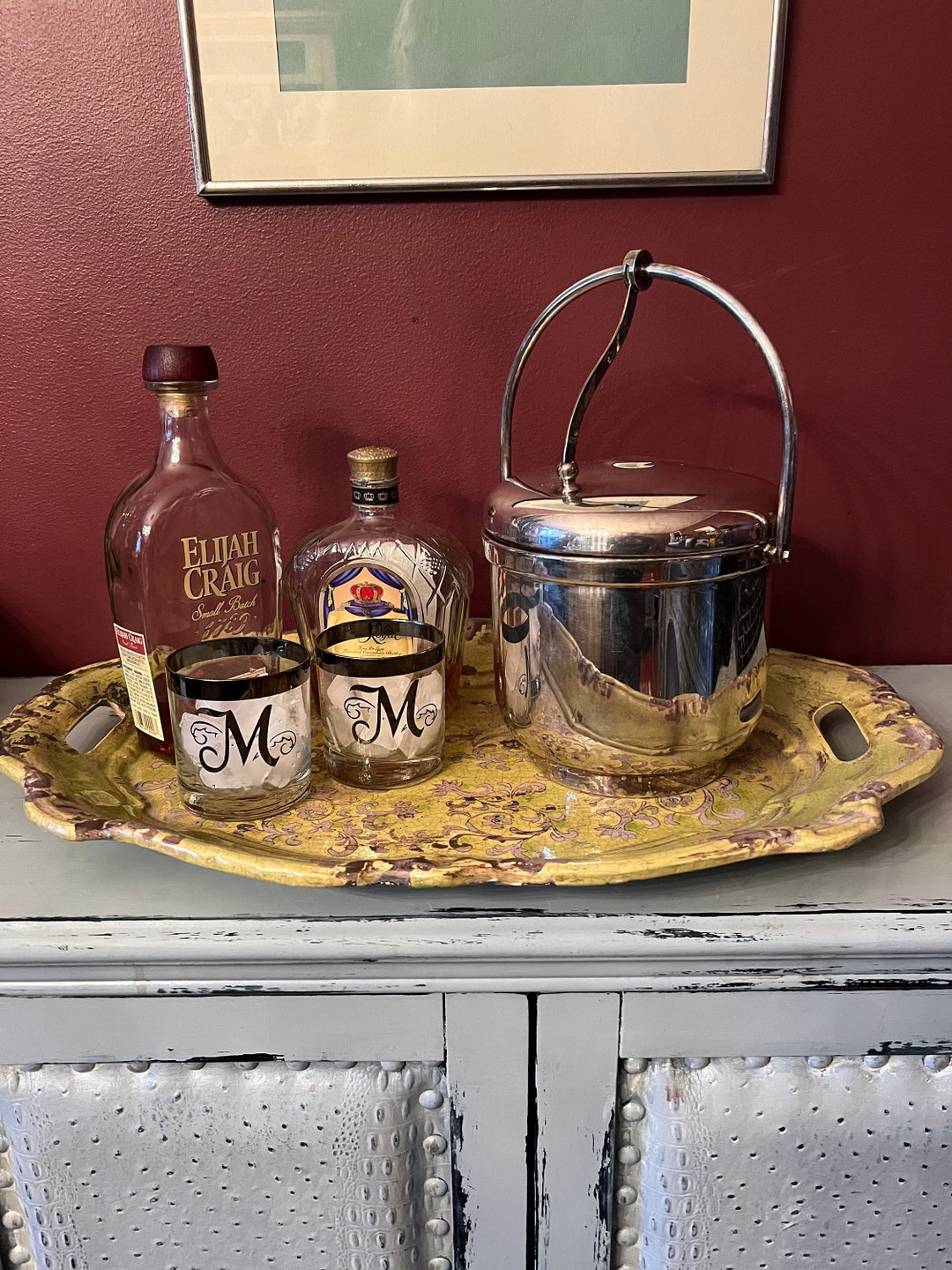 Vintage Saks Fifth Avenue Silver Ice Bucket; Home Bar; Speakeasy Decor ...