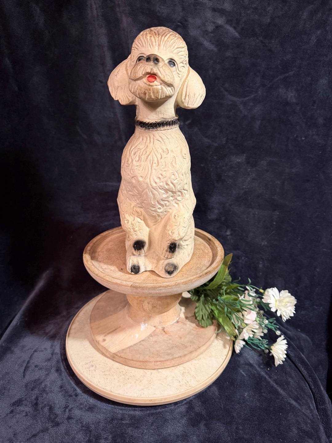 Vintage Carnival Chalkware Begging Poodle Piggy Bank Figurine - Etsy