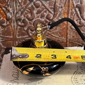 Very Pretty Black and Gold Perfume Atomizer; Art Deco Style With an ...