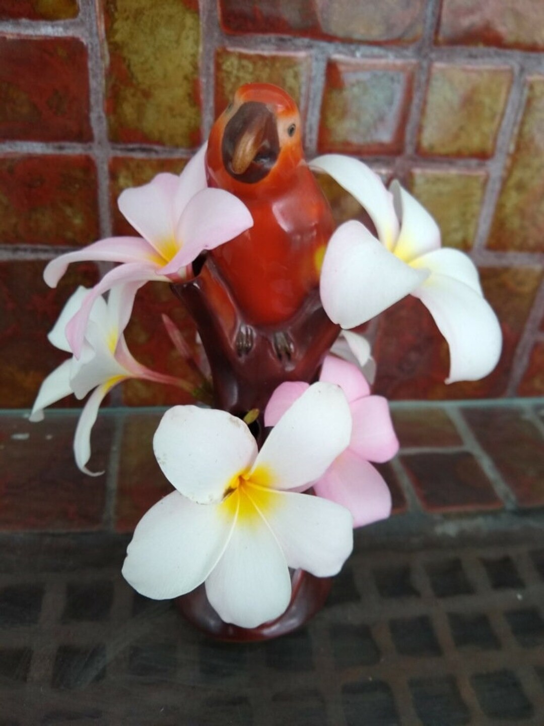 Early Goebel Red Parrot on Stump Bud Vase 1930s; Rare; One of a Kind ...