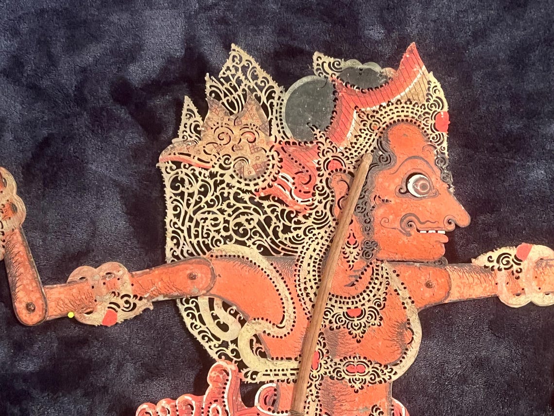 Antique Indonesian Shadow Puppet, Wayang Kulit Ganesha, Balinese Art - Etsy