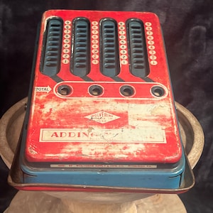 Vintage 1940s Wolverine Supply Adding Machine; Tin Toy Adding Machine ...