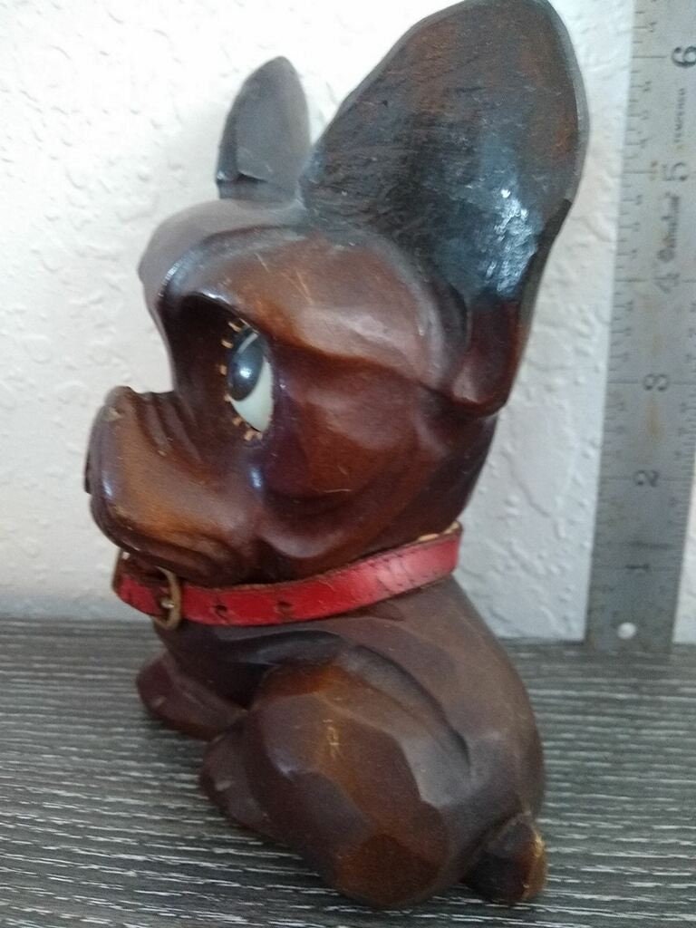 Antique Oswald German Googly Eye Clock French Bulldog Very Rare Unique ...