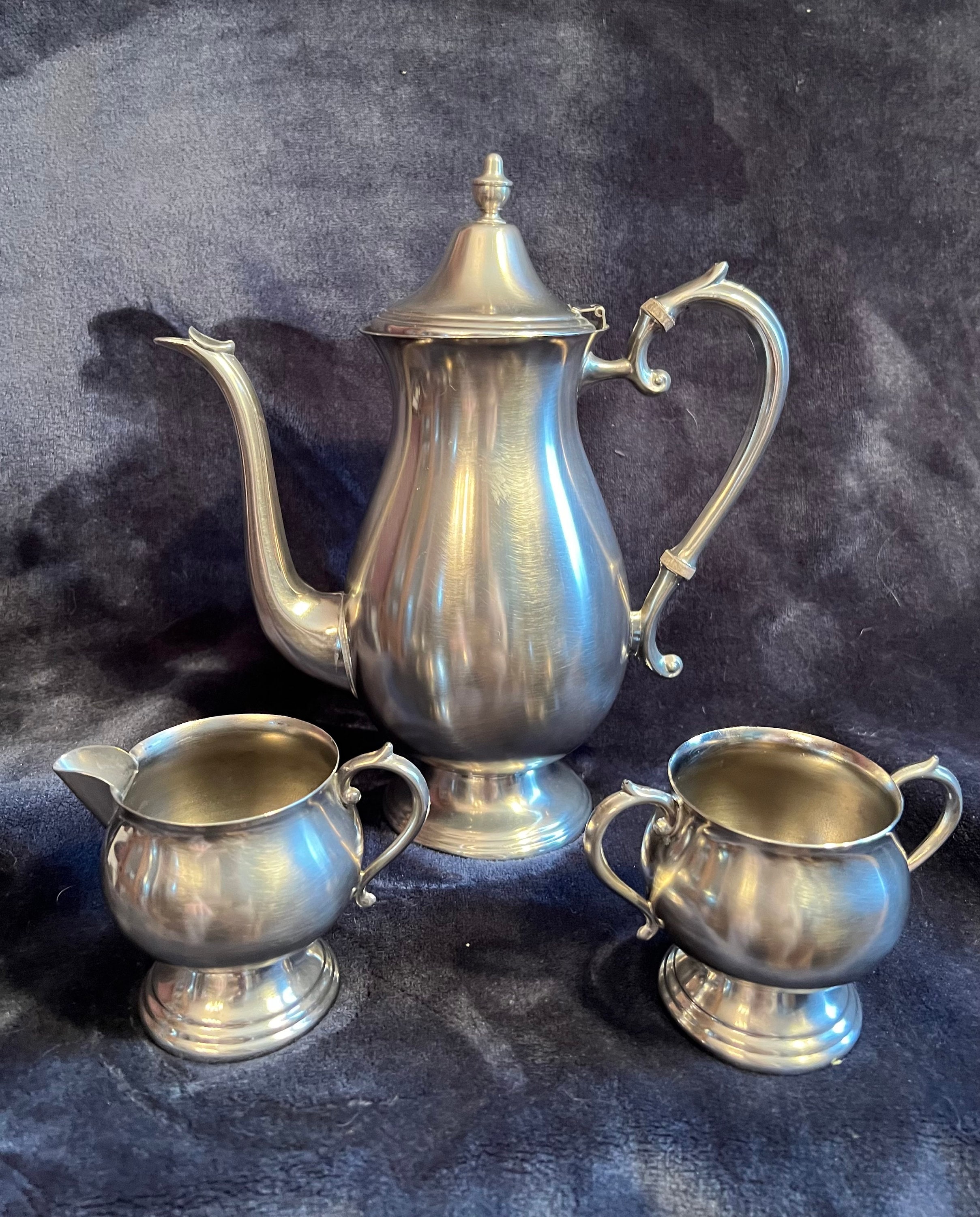 Vintage FB Rogers Teapot and Cream and Sugar Dish Set Vintage Tea Set ...
