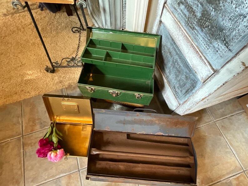 Vintage Metal Toolbox/money Box/tackle Box; Hamilton Metals Product ...