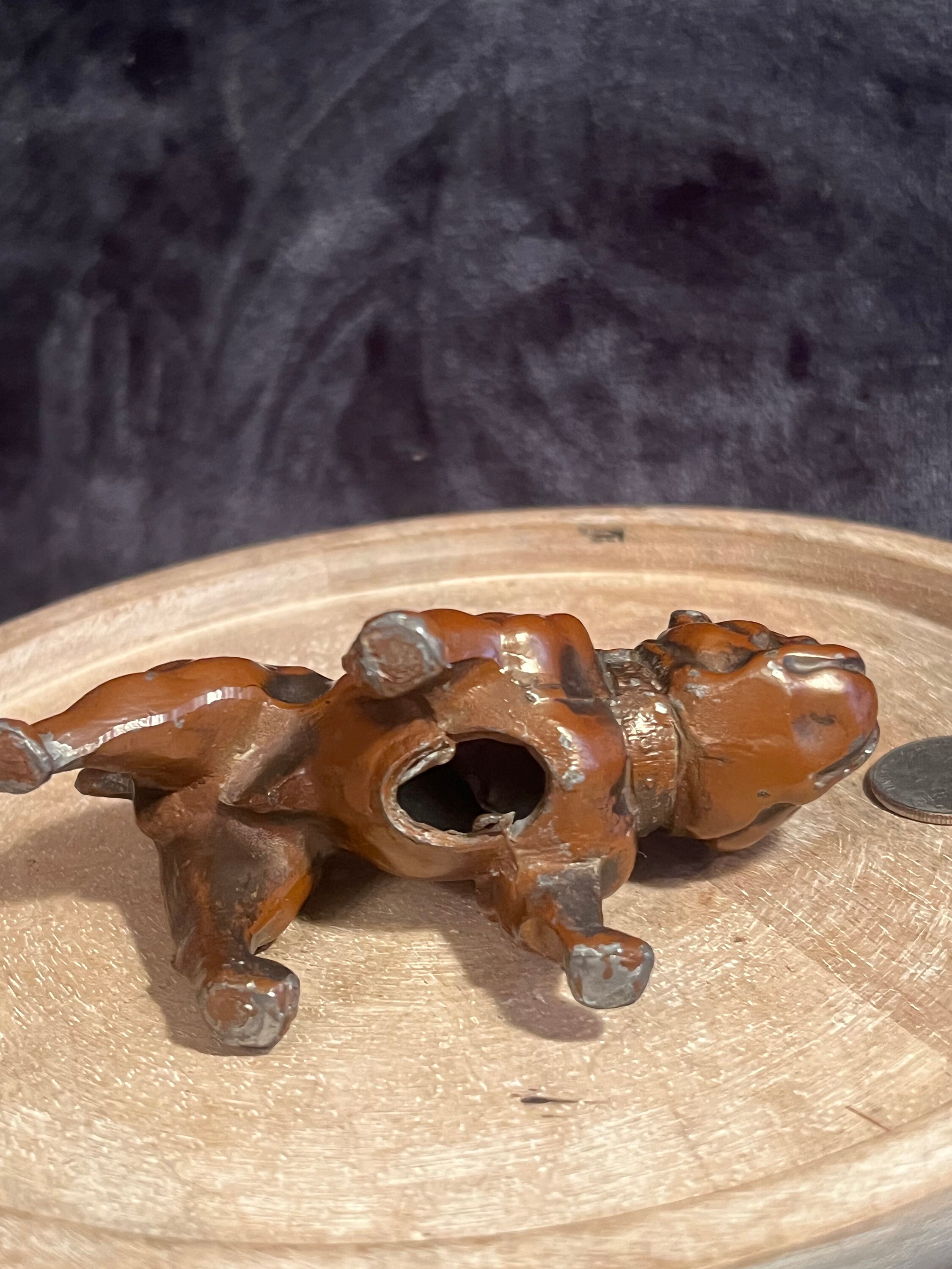 Cute Vintage Cast Metal Bulldog: Angry Looking Bulldog Figurine Great ...