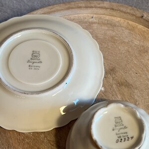 Vintage PMR Jaeger & Co. Germany Demitasse Cup and Saucer Set; Blue and ...