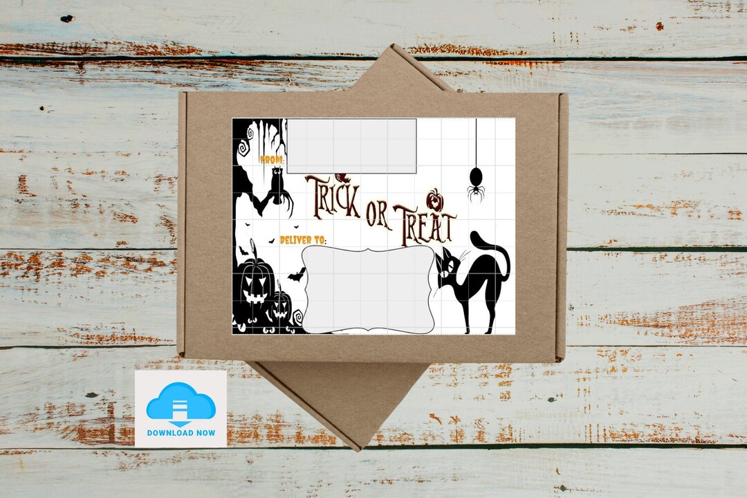 Care Package Sticker Shipping Label, Halloween Shipping Label, Address ...