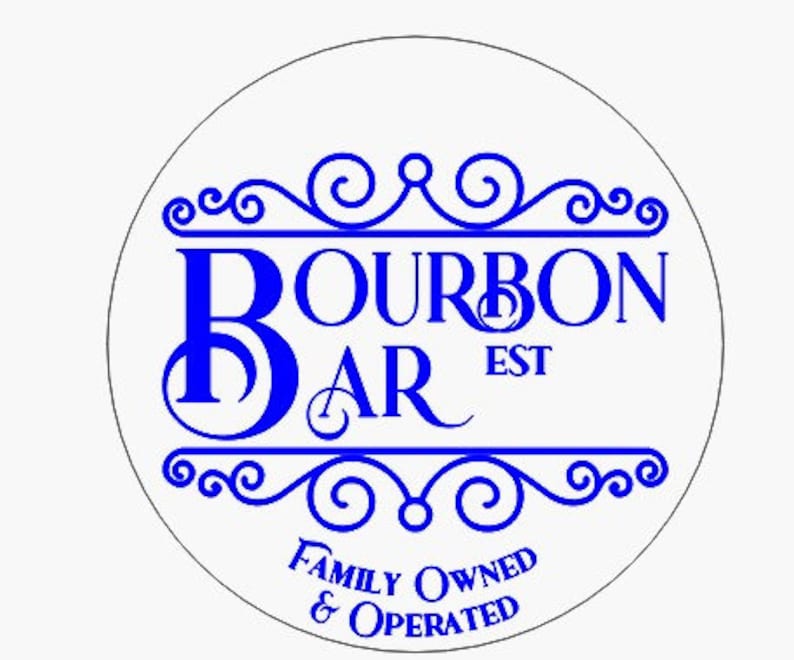 Custom Bourbon Bar Sign SVG (font Included) - Etsy
