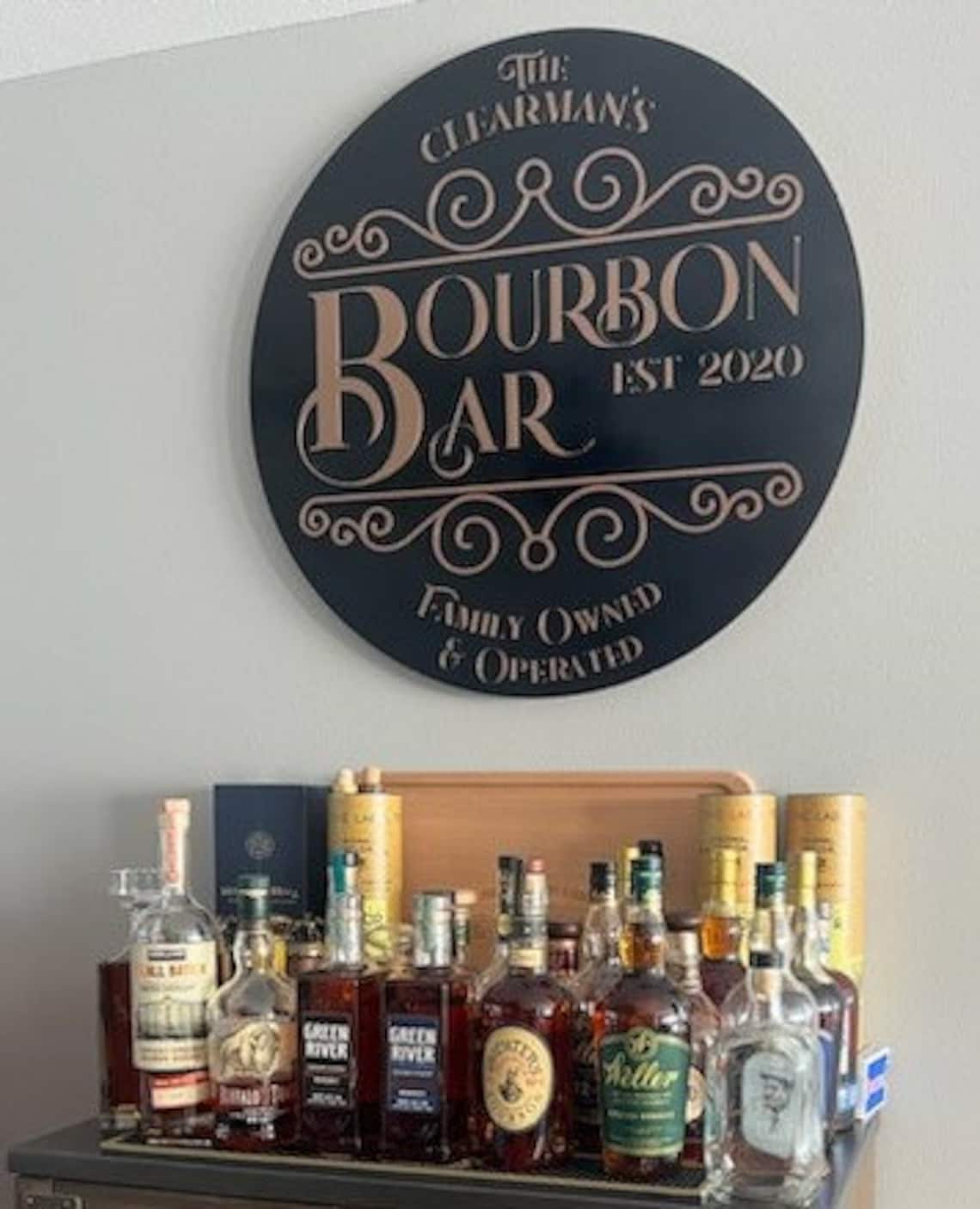 Custom Bourbon Bar Sign SVG (font Included) - Etsy