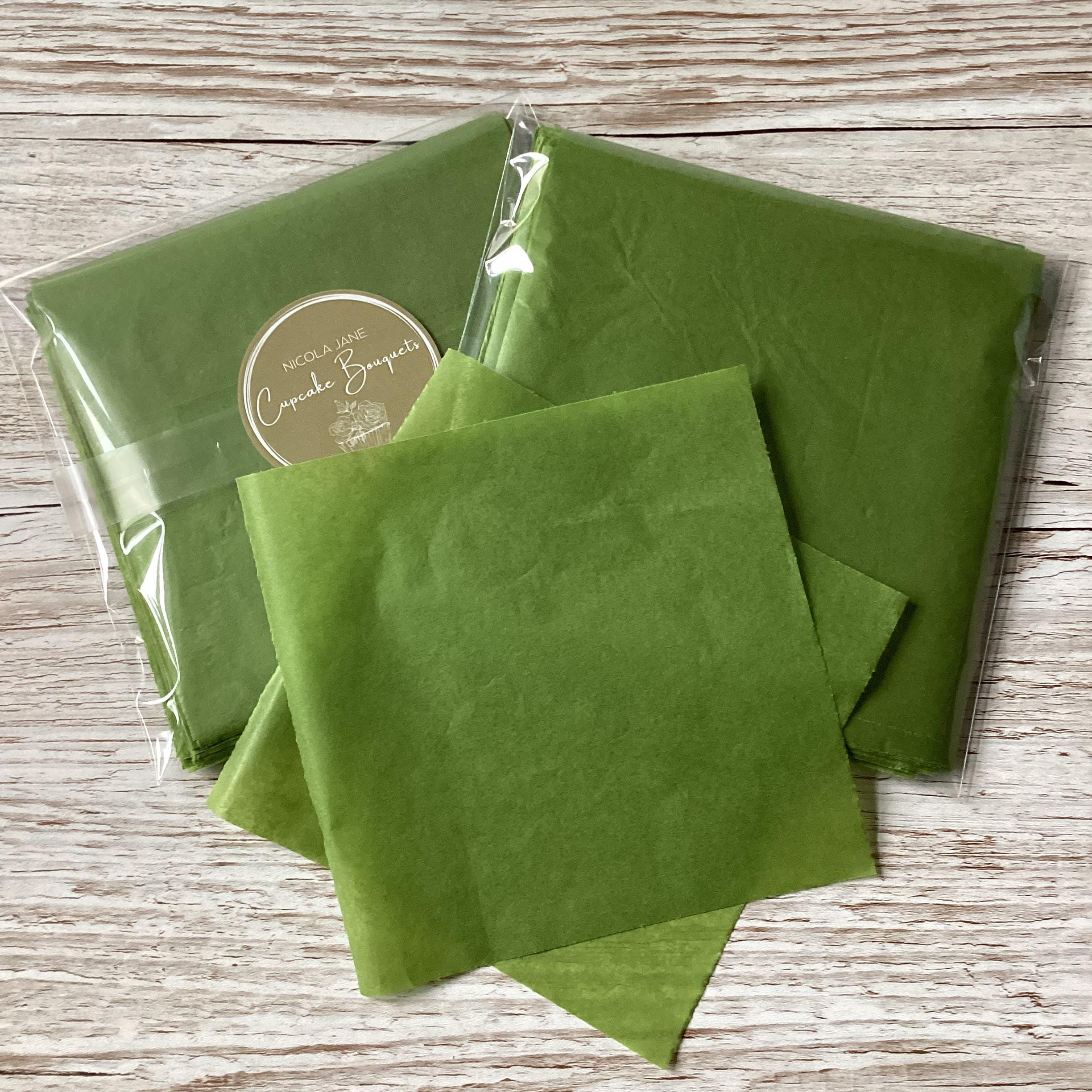 Cupcake Bouquet Squares | Acid Free Green Tissue Paper Squares | Cut to ...