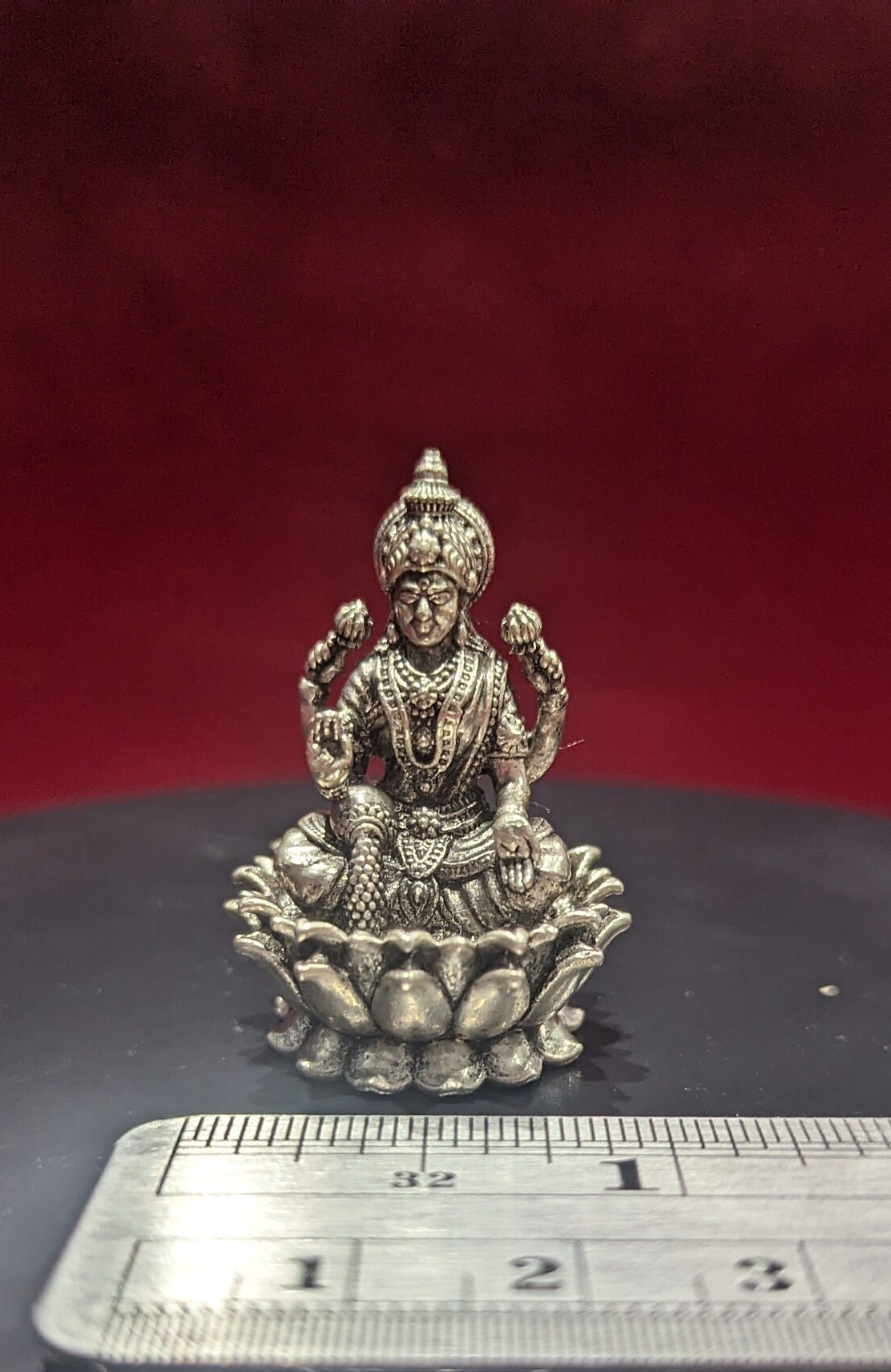 Pure Silver Lakshmi Devi Idol With Antique Finish Return - Etsy