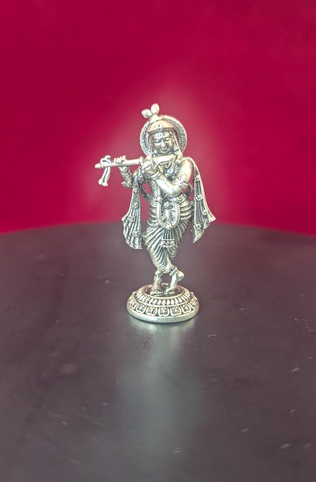 Pure Silver Gift, Pure Silver Krishna Idol Antique Finish,pooja Gift ...