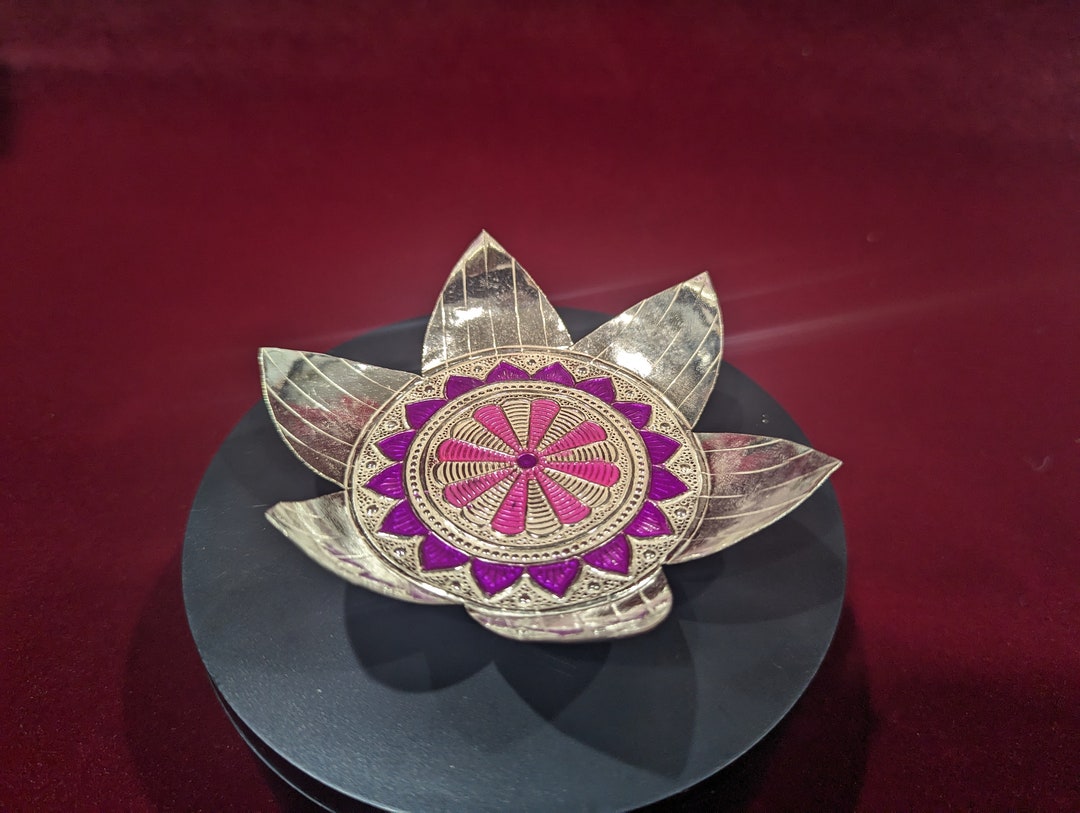 Pure Silver Lotus Stand , Pure Silver Gift Item , Return Gift,92.5 Pure ...