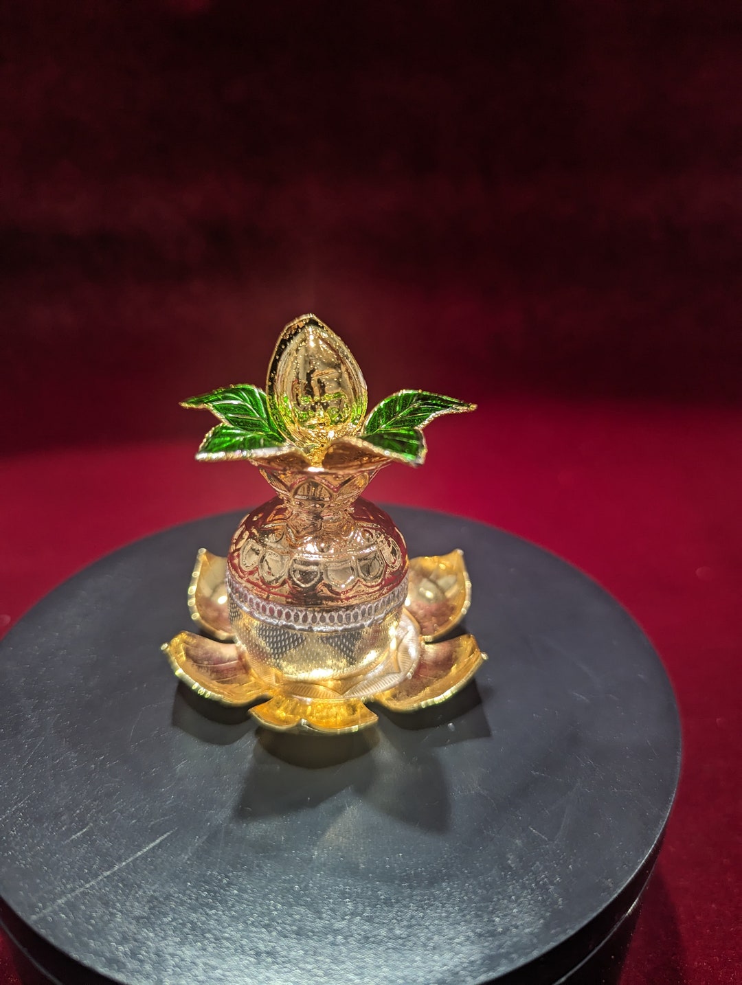 Pure Silver Gold Coated Kalash,pure Silver Gift,pure Silver Pooja,pure ...