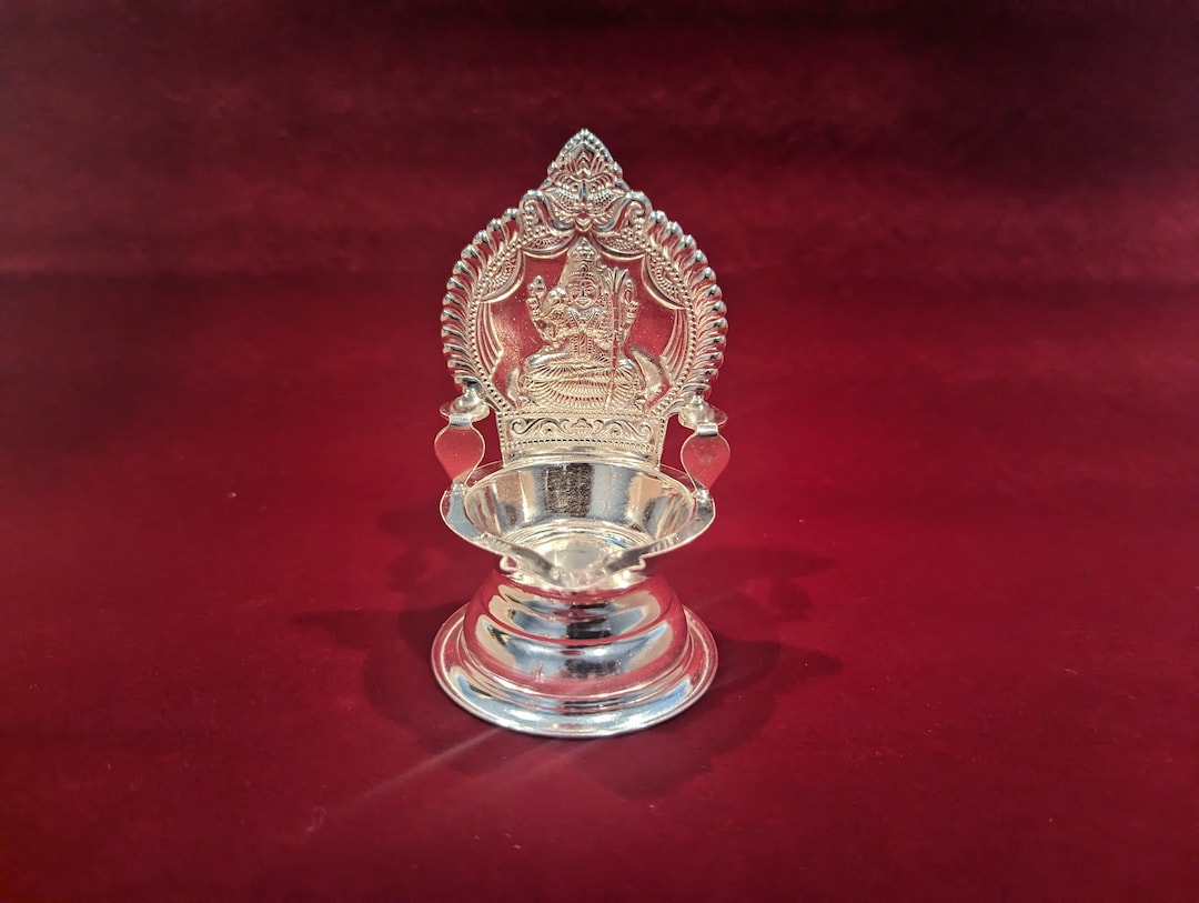 Pure Silver Gift,pure Silver Kamakshi Deepam,lakshmi Diya,pooja Diya ...