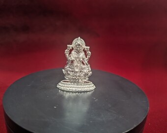 Pure Silver Gift,pure Silver Lakshmi Devi Idol With Antique Finish ...