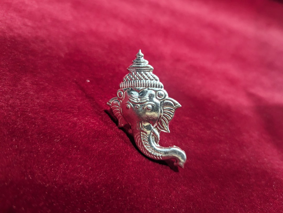 Pure Silver Ganesh Rupu With Pin, Pure Silver Ganesh.silver Return Gift ...