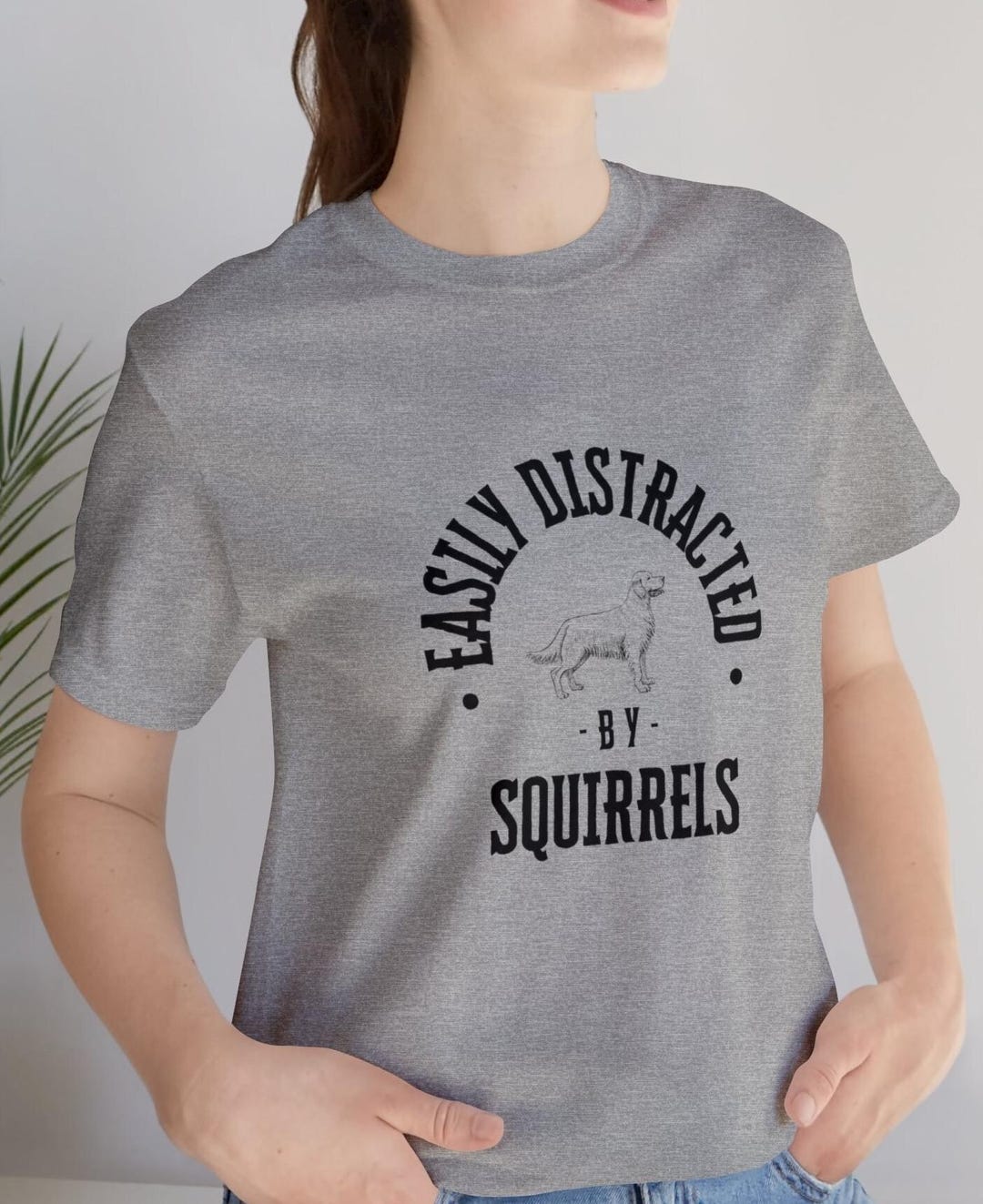 Distracted by Squirrel Short Sleeve T Shirt, Men's or Women's T-shirt ...