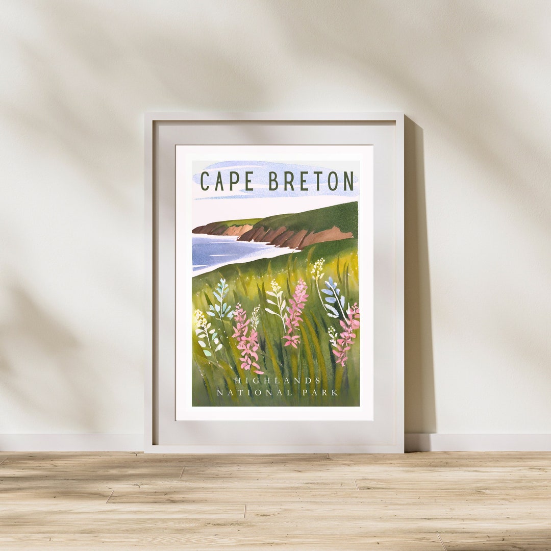 Vintage Style Cape Breton Travel Poster - Cape Breton National Park ...