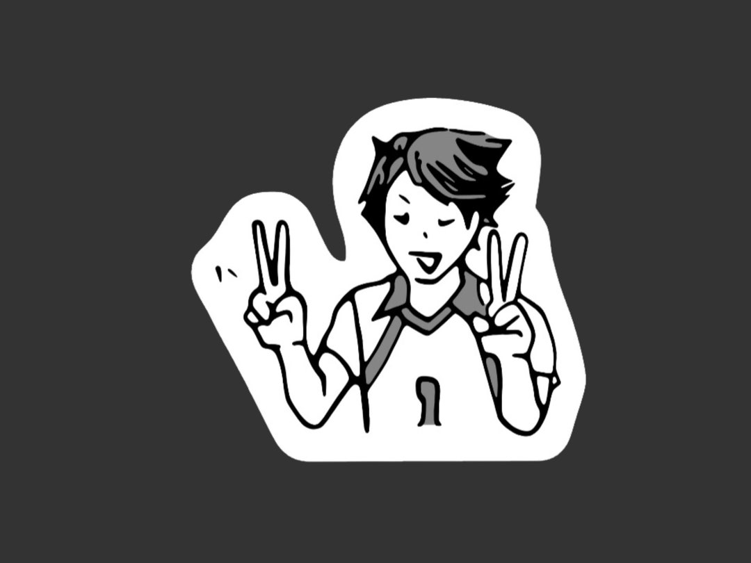 Oikawa Tooru Peace Sign Manga Panel Sticker Haikyuu - Etsy