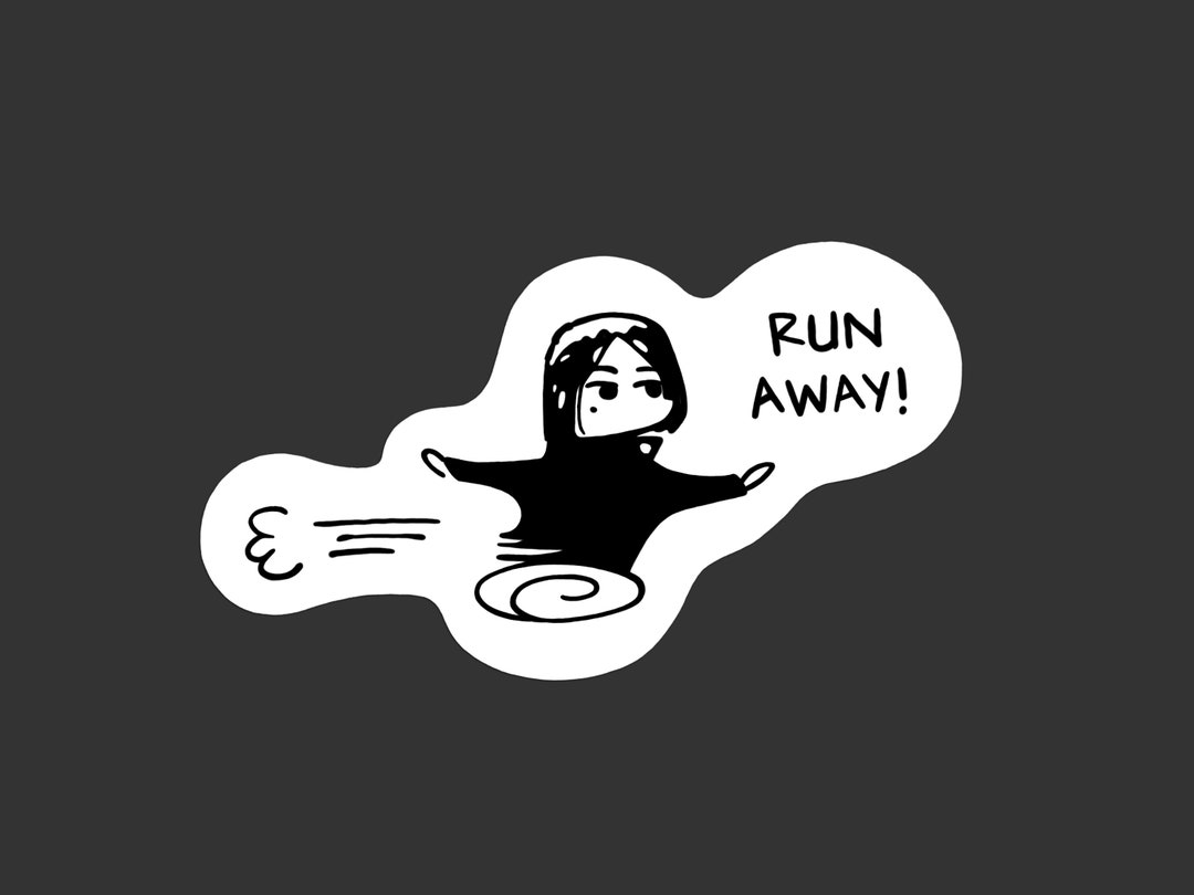Ieiri Shoko Run Away Sticker Jujutsu Kaisen - Etsy