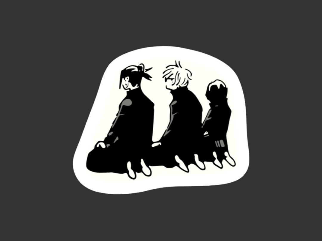 Gojo Satoru / Geto Suguru / Ieiri Shoko Kneeling Manga Panel Sticker ...