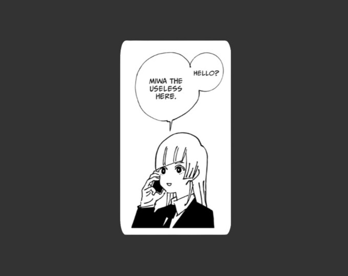 Miwa the Useless Manga Panel Sticker - Jujutsu Kaisen - Etsy