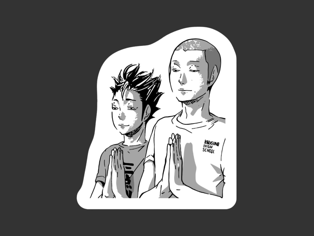 Haikyuu Nishinoya Yuu & Tanaka Ryuunosuke Prayer Sticker Manga Panel ...