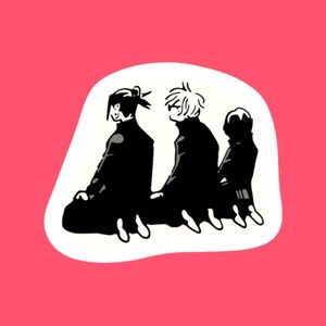 Gojo Satoru / Geto Suguru / Ieiri Shoko Kneeling Manga Panel Sticker ...